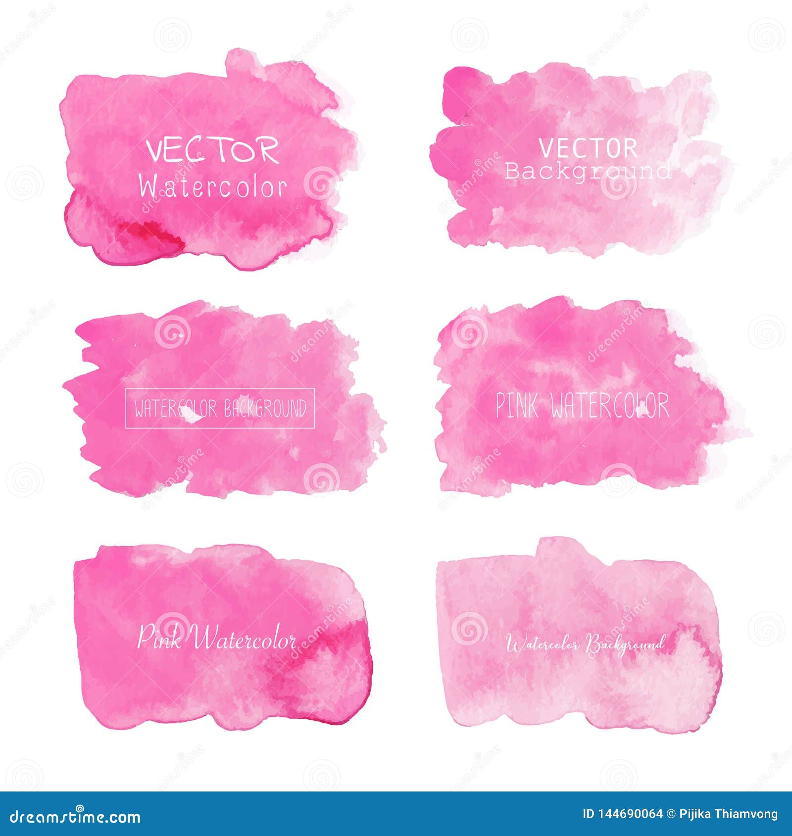 Pink Watercolor Background, Pastel Watercolor Logo. Stock Vector ...