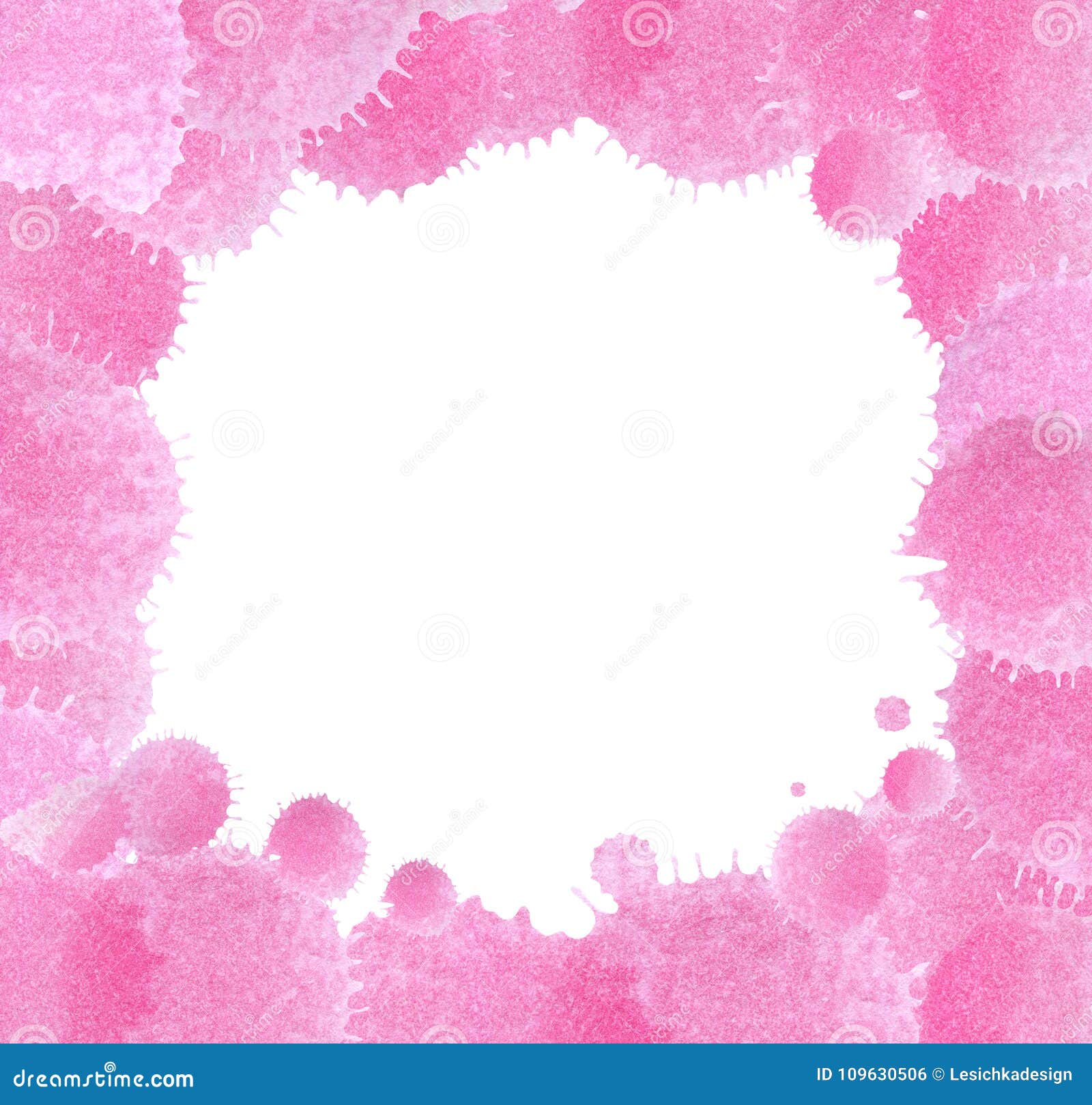 Pink Watercolor Background. Pink Watercolor Splash Template. Stock ...
