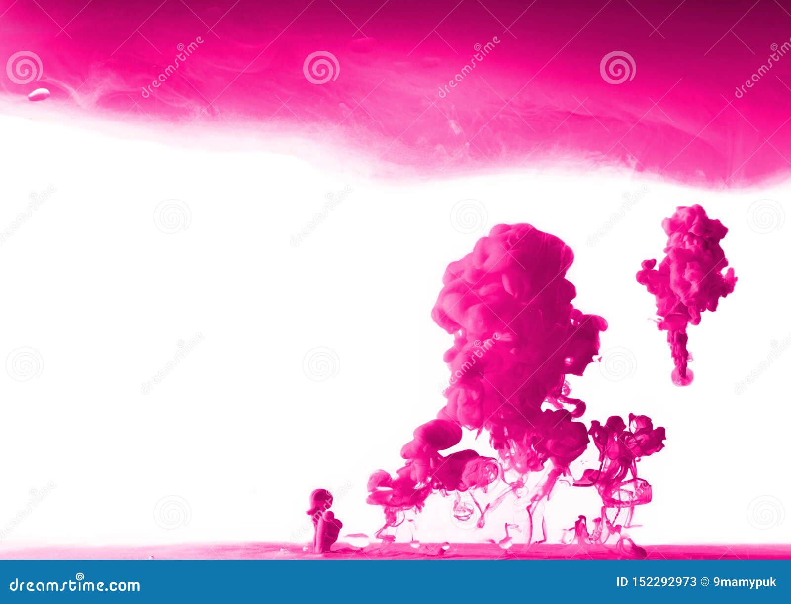 Pink Watercolor Ink Drop Splash on White Background. Stock Illustration ...
