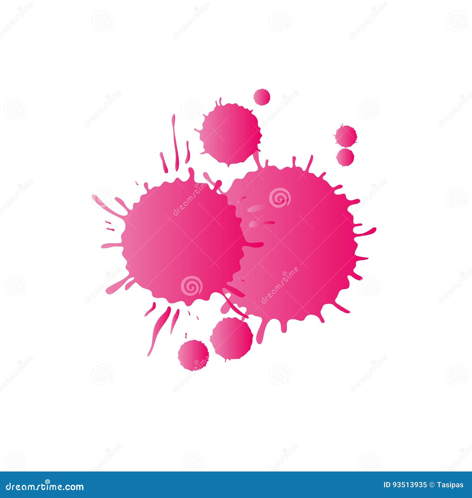 Pink Watercolor Paint Drops Stock Vector - Illustration of artistic ...