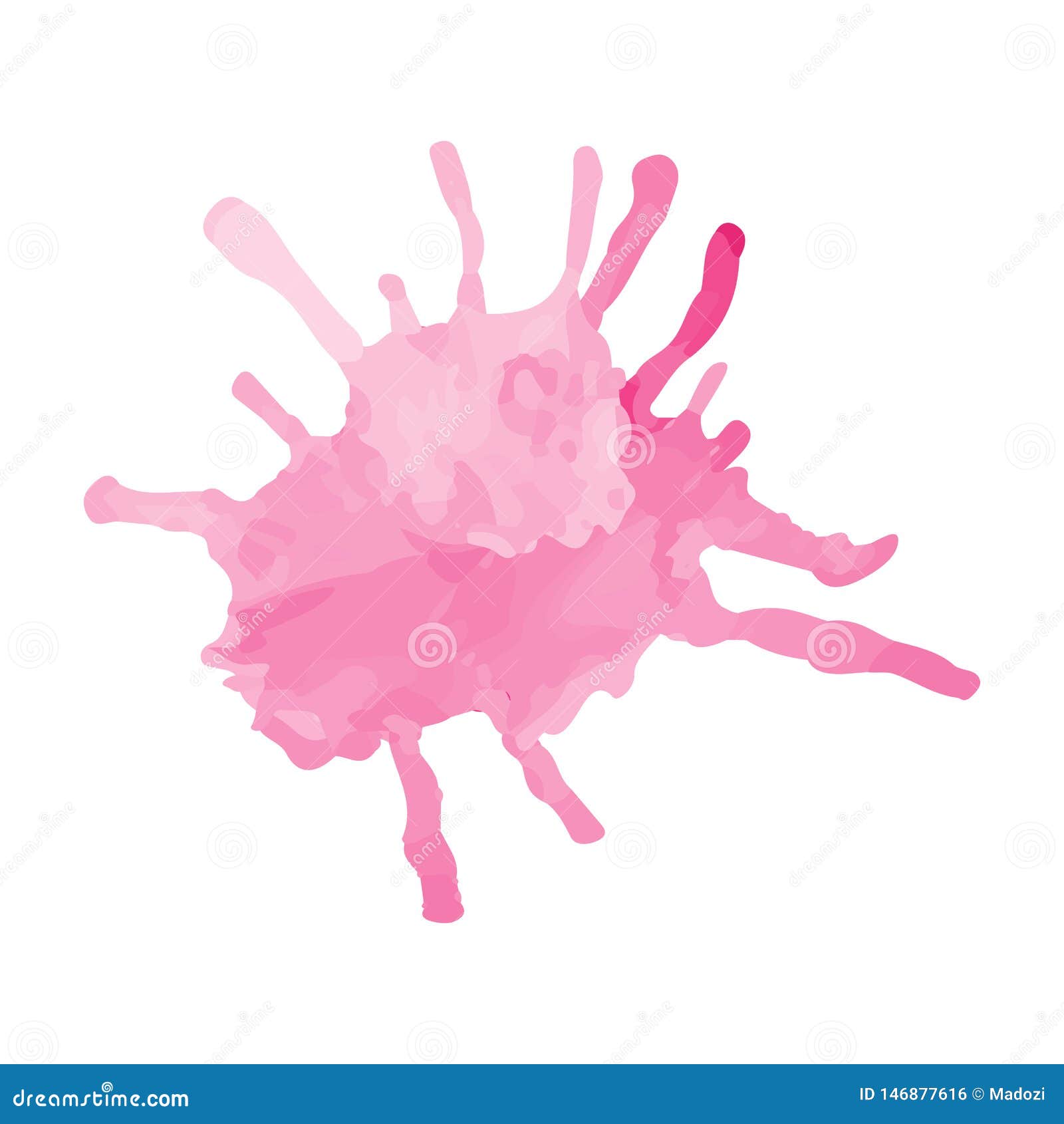 Pink Watercolor splash stock vector. Illustration of white - 146877616