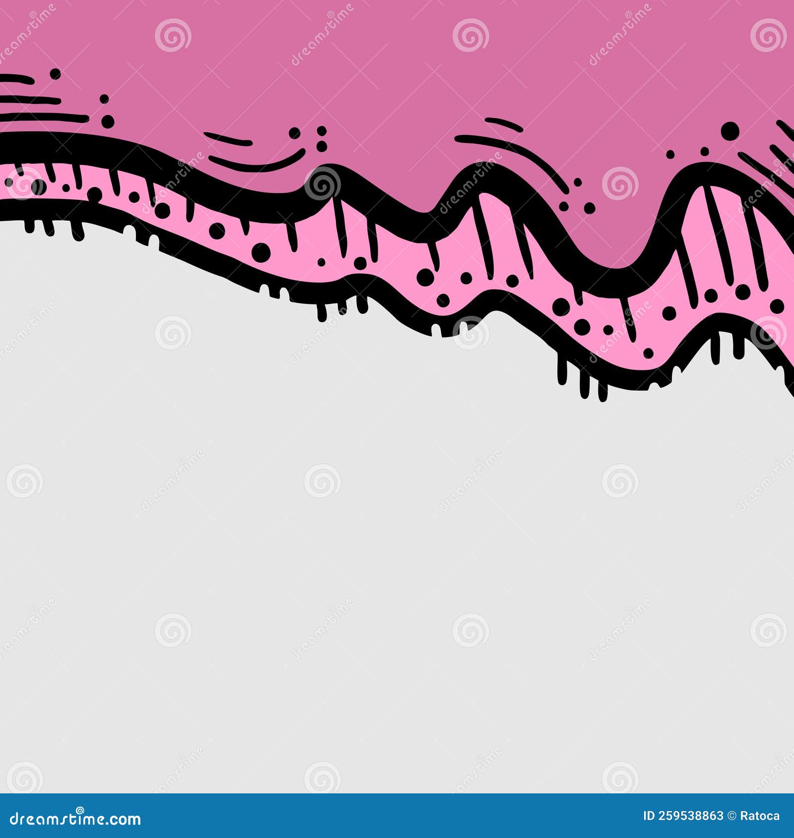 Pink wave stock vector. Illustration of unique, design - 259538863
