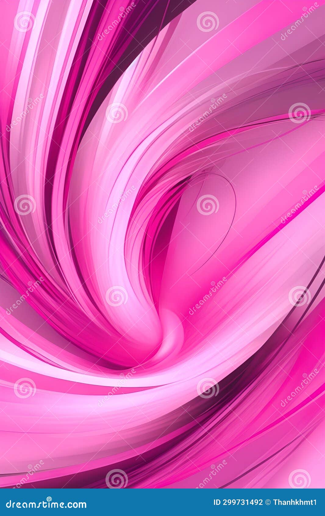 Pink Waves Abstract Background, Vertical Composition Stock Illustration ...