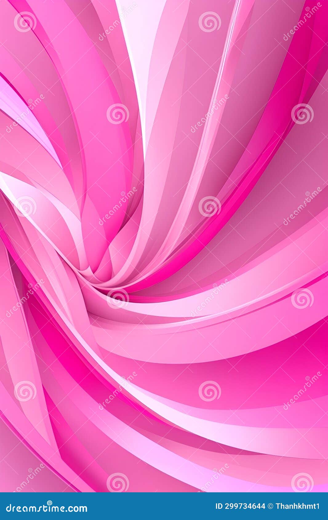 Pink Waves Abstract Background, Vertical Composition Stock Illustration ...