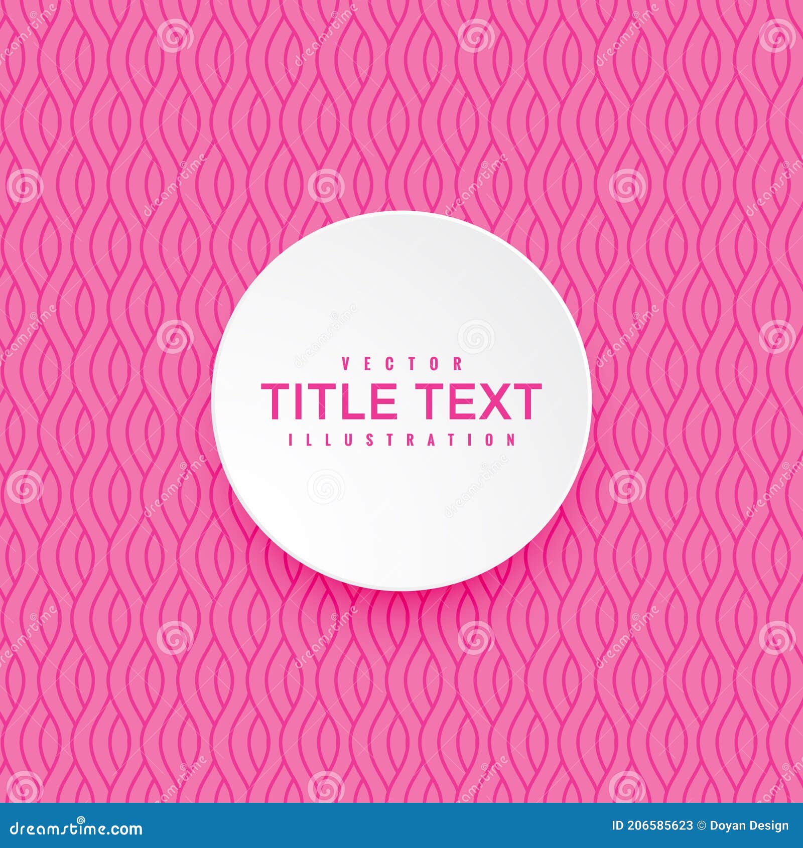 Pink Wavy Background With Rounded Label Cartoon Vector | CartoonDealer ...