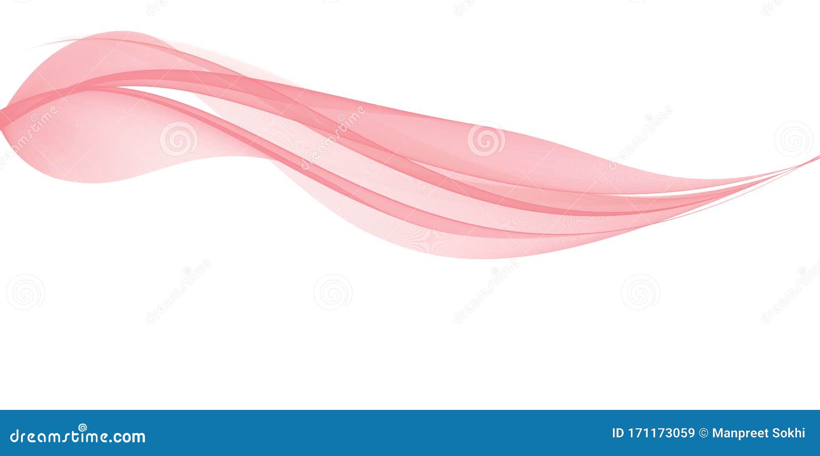 Pink Wavy Design on White Background Stock Illustration - Illustration ...