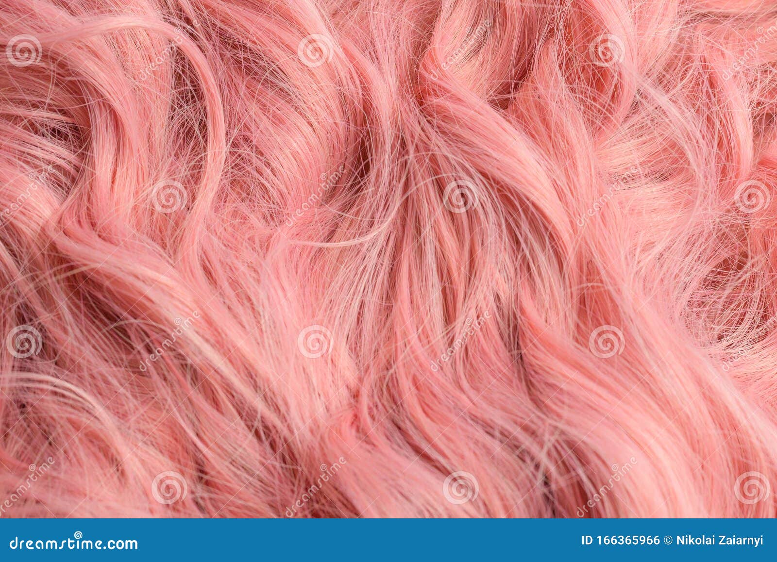 Pink Wavy Hair Pattern. Top View Stock Photo - Image of glamour ...