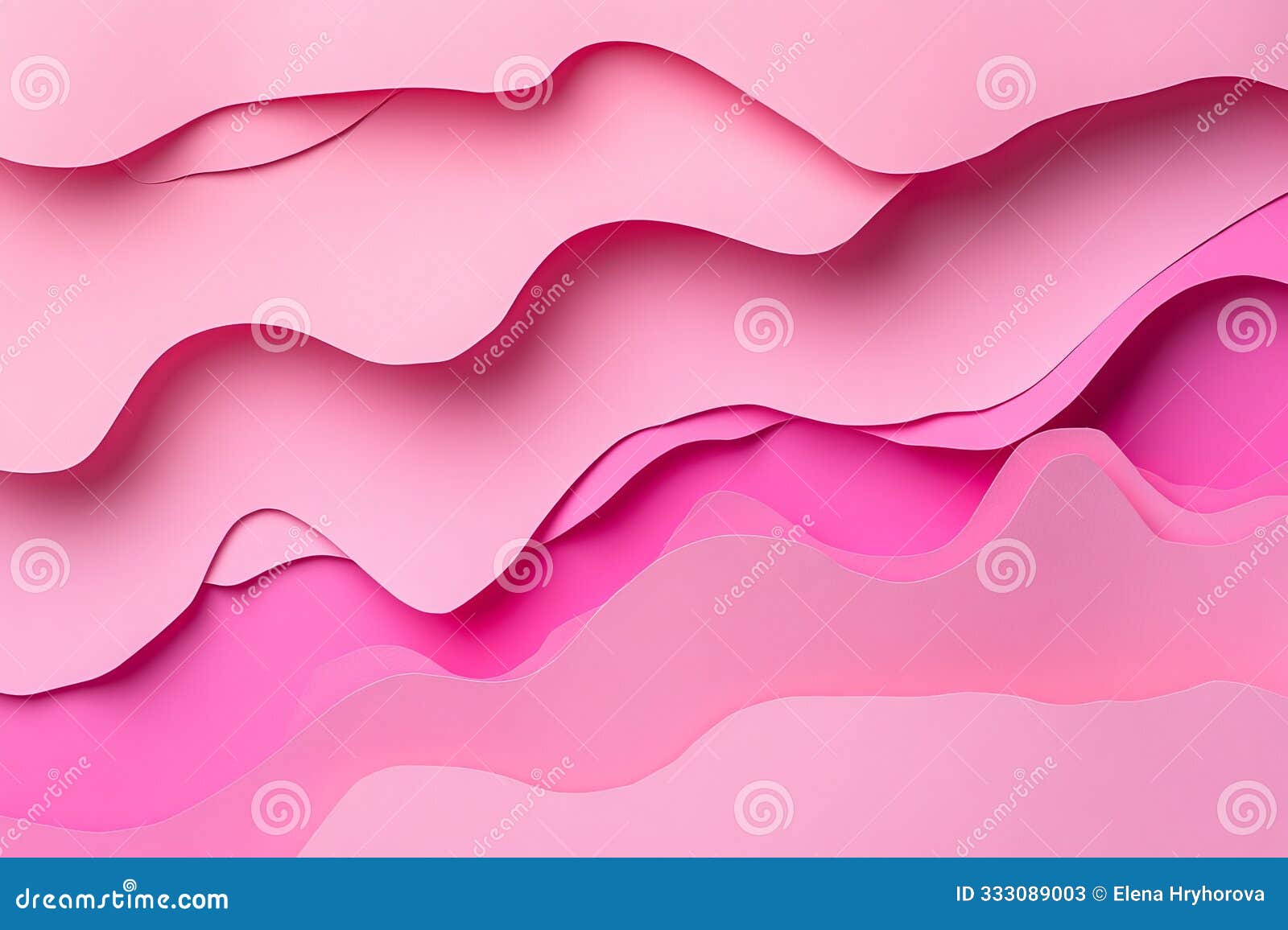 Pink Wavy Paper Layers Arranged in a Flowing Pattern Stock Illustration ...