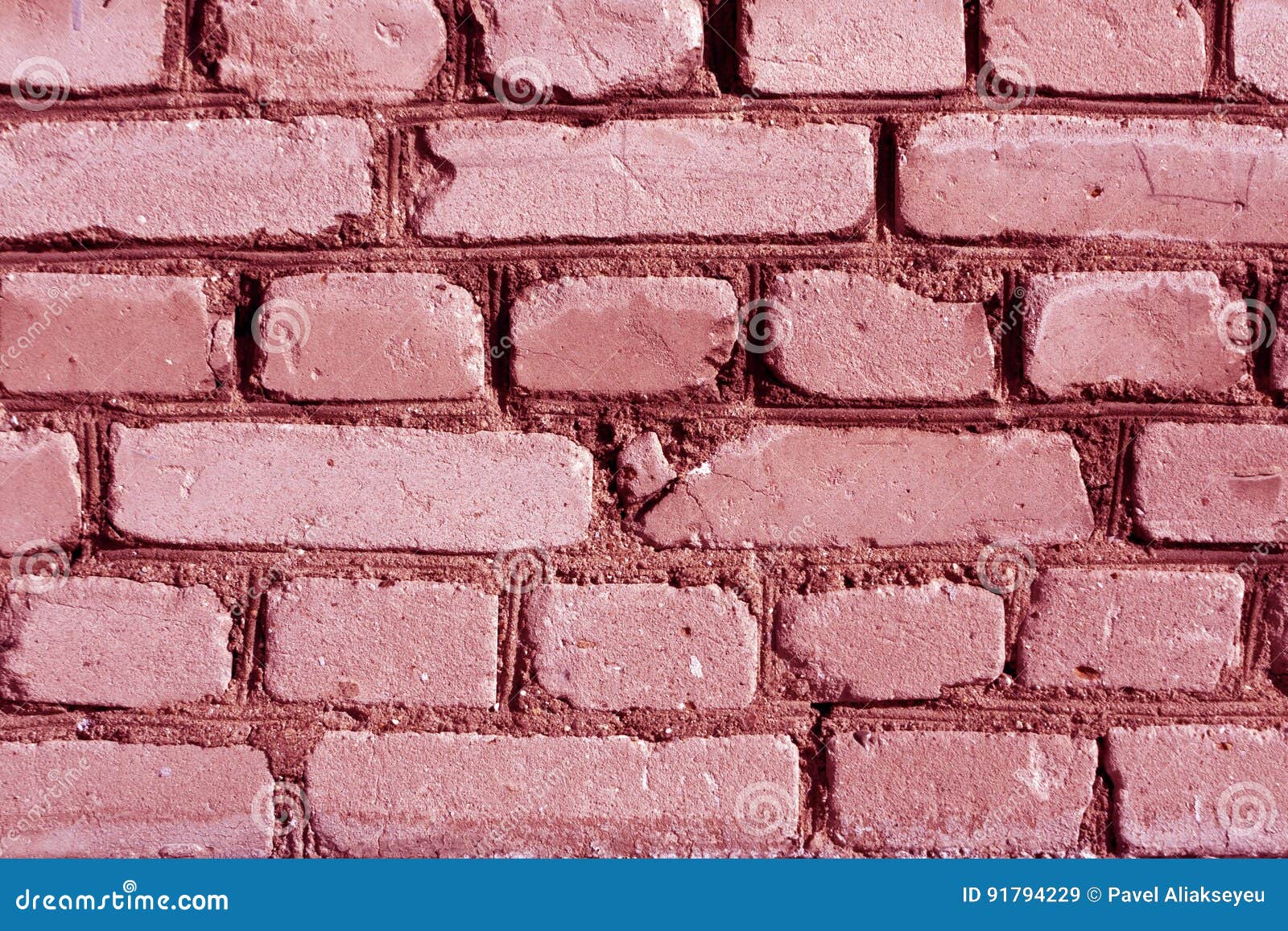 Pink Weathered Brick Wall Texture. Stock Image - Image of brick, clay ...