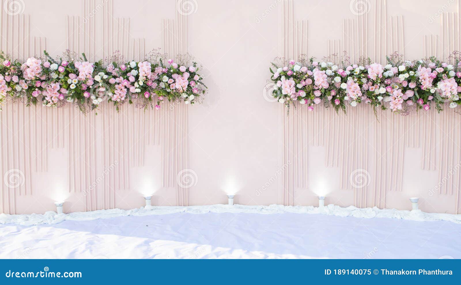 Pink Wedding Flower Background and Wedding Decoration Stock Image ...