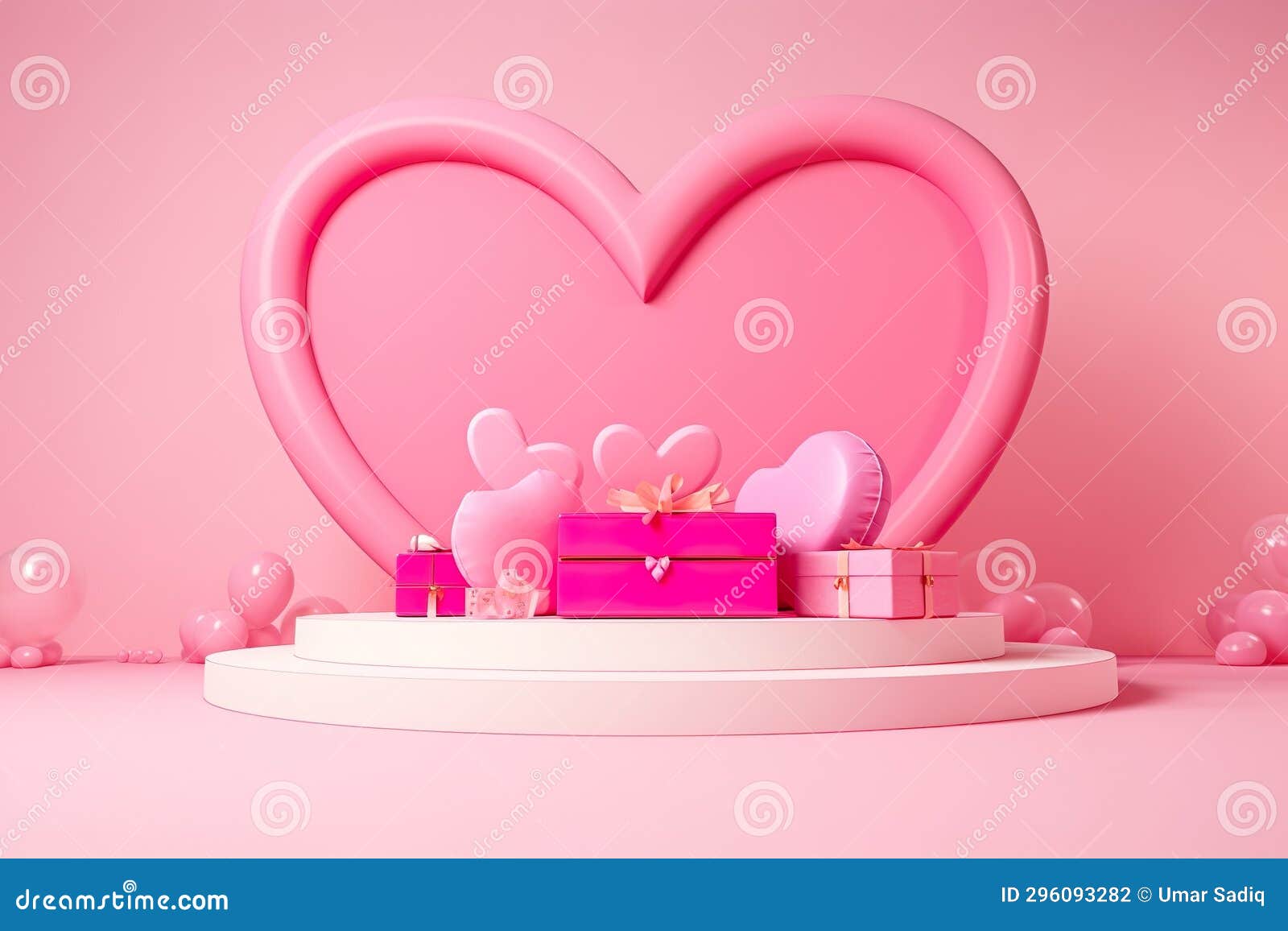 Pink Whimsical Abstract Background, Fantasy World Stock Illustration ...