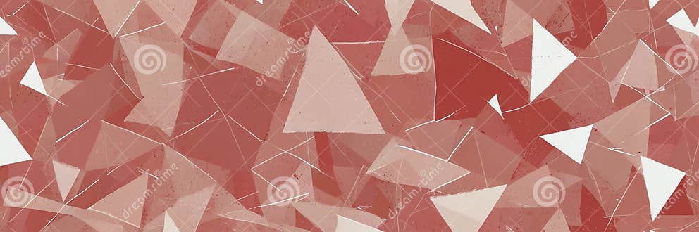 Pink and White Abstract Background with Random Geometric Triangle Ai ...