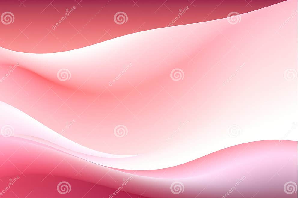 A Pink and White Abstract Background with Waves Stock Illustration ...