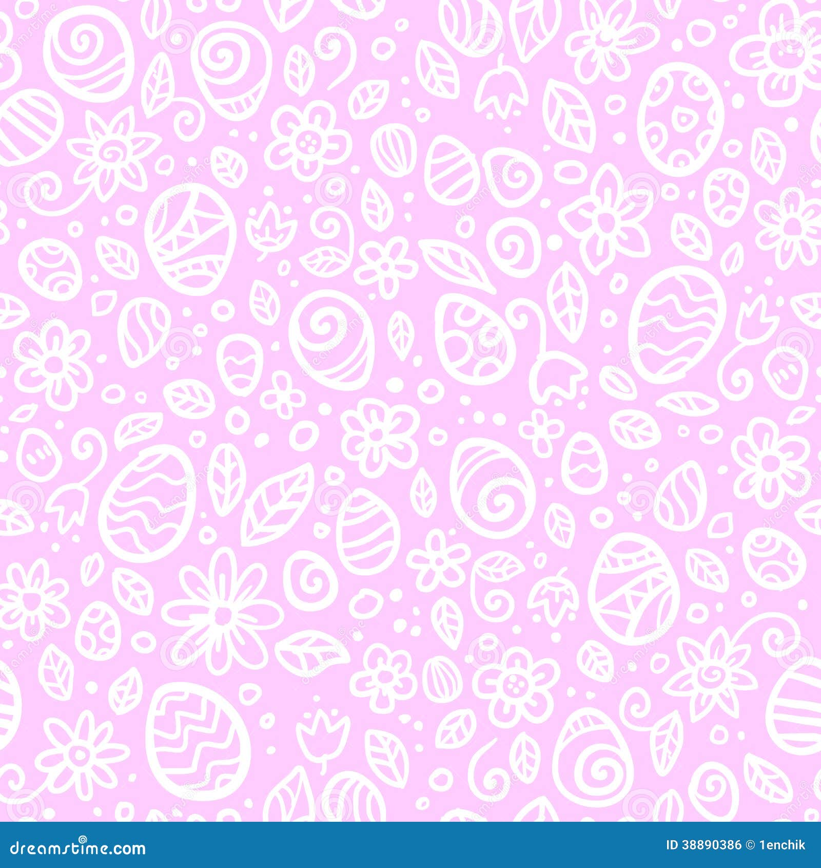 Pink and White Easter Eggs Seamless Pattern Stock Vector - Illustration ...