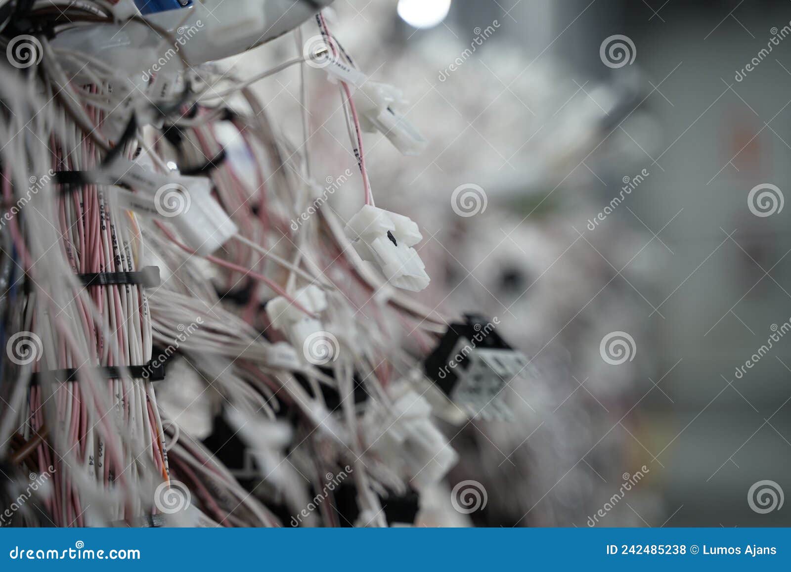 Pink and White Electrical Wires and Sockets Stock Photo - Image of ...