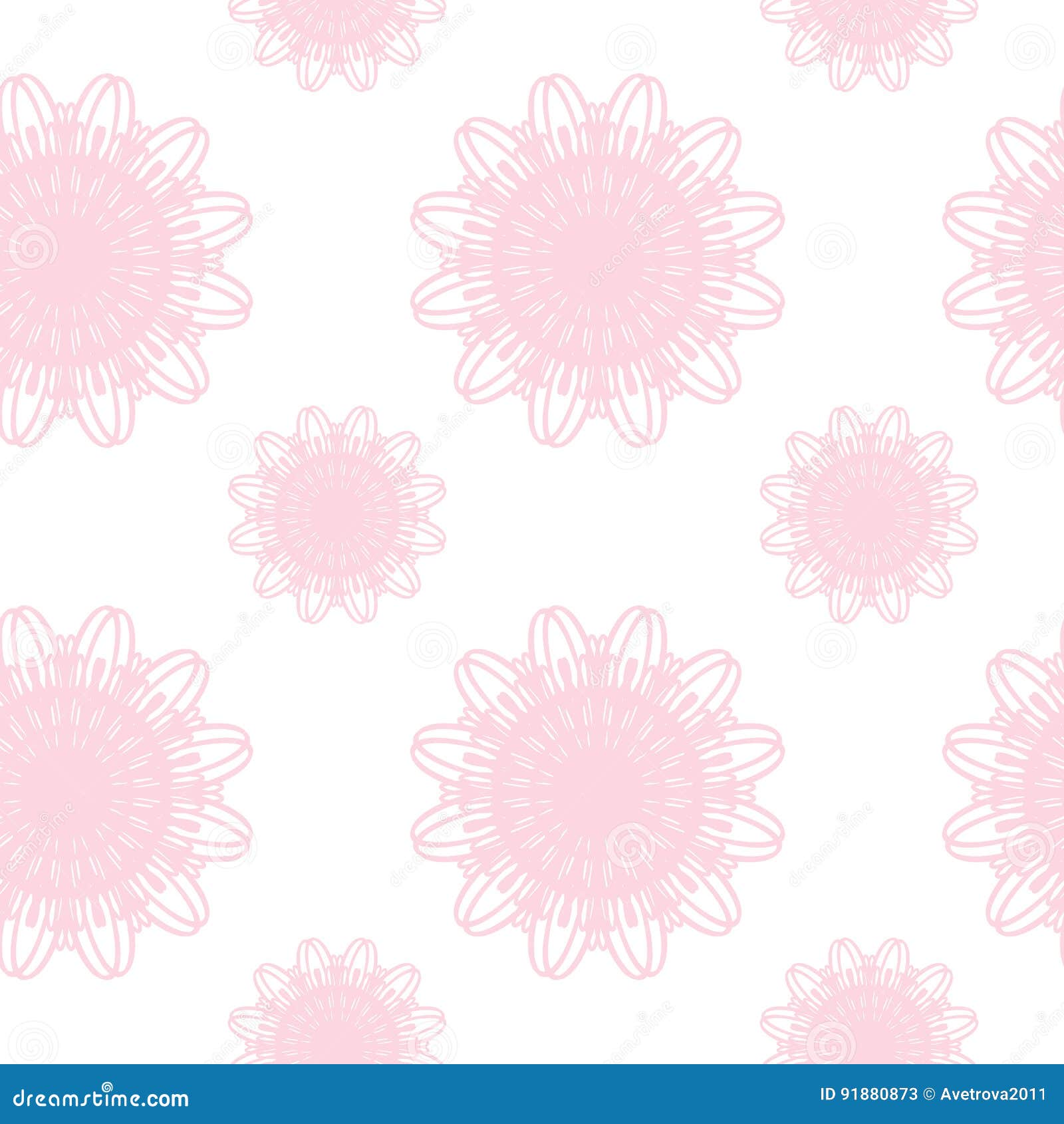 Pink and White Floral Pattern. Vector Stock Vector - Illustration of ...