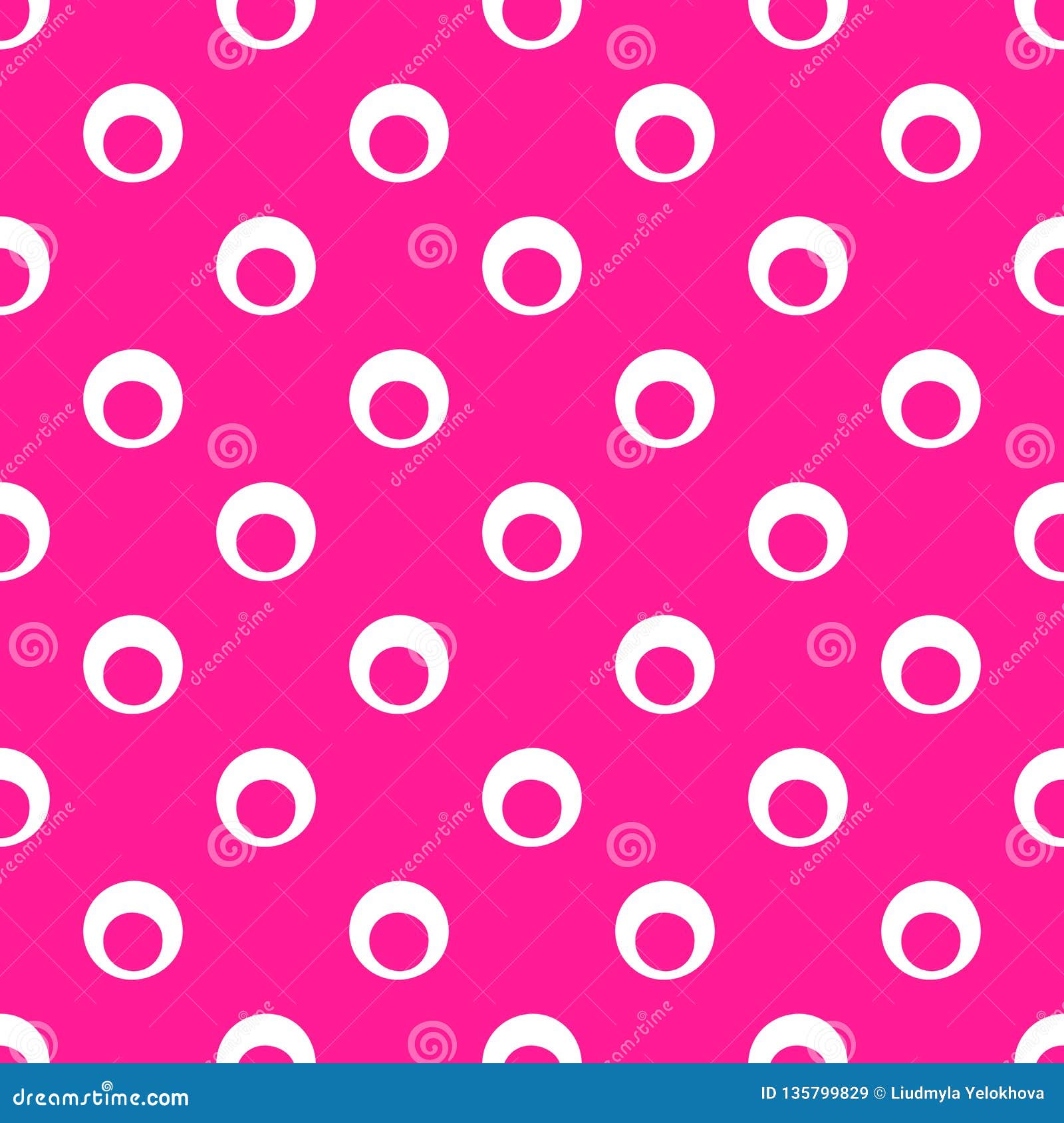 Pink and White Geometric Vector Seamless Pattern Stock Illustration ...