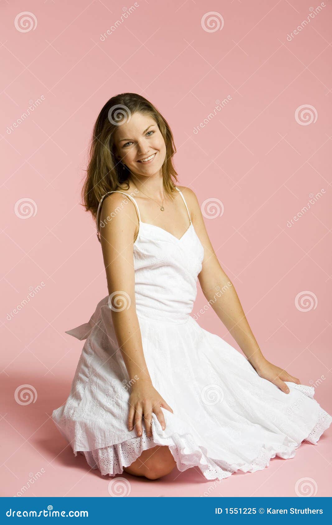 Pink and white girl stock image. Image of cute, portrait - 1551225