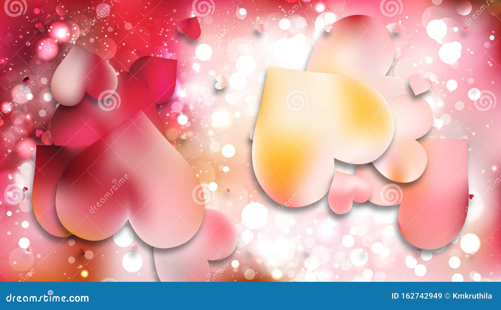 Pink and White Heart Wallpaper Background Vector Art Stock Vector ...