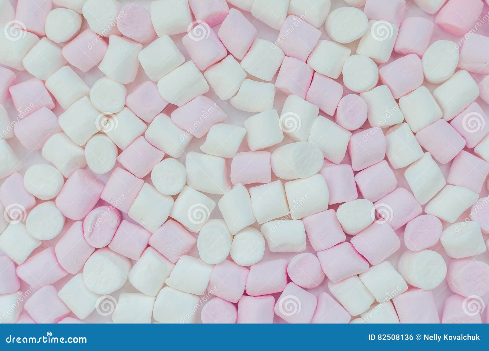 Pink and White Mini Marshmallows Background Stock Photo - Image of pink ...