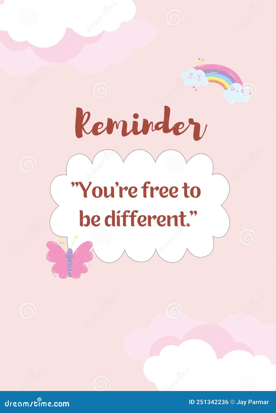 Pink and White Minimalist Abstract Reminder Poster Stock Illustration ...