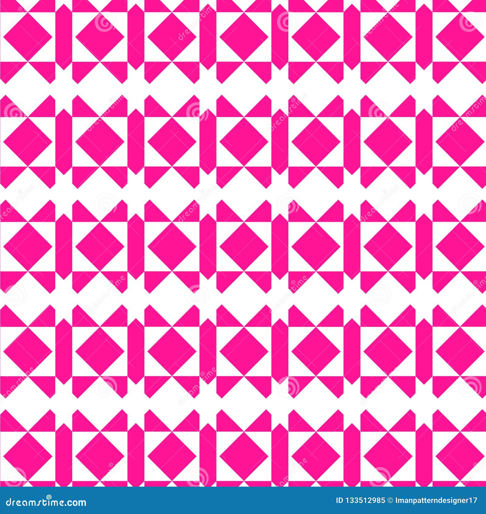 Pink and White Modern Geometric Repeating Pattern Stock Vector ...