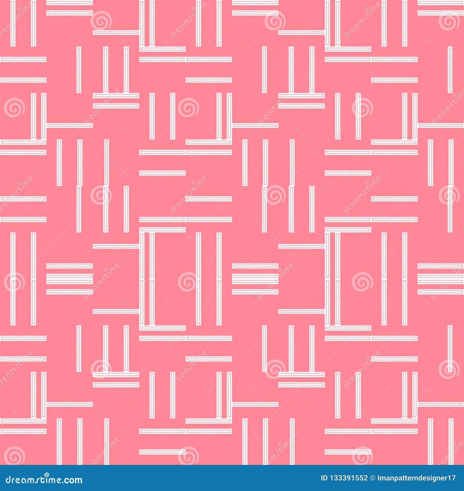 Pink and White Modern Geometric Repeating Pattern of Vertical and ...
