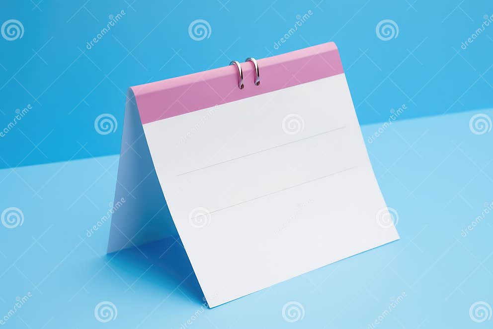 Pink and White Notepad Placed on Smooth Blue Surface. this Versatile ...