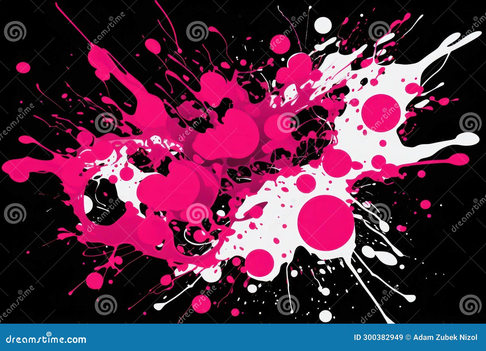 A Pink and White Paint Splatter Stock Illustration - Illustration of ...