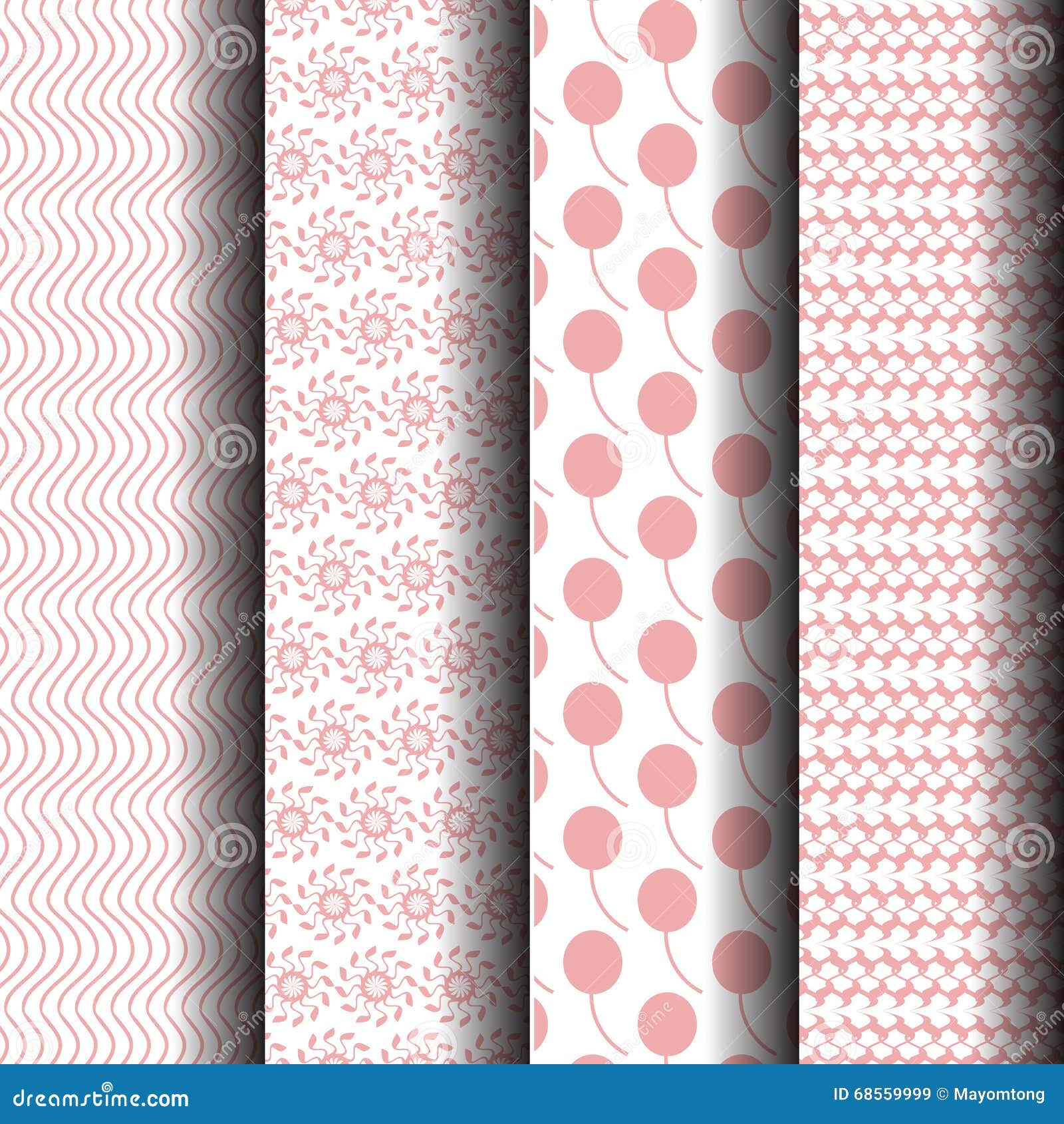 Pink and white patterns stock illustration. Illustration of design ...