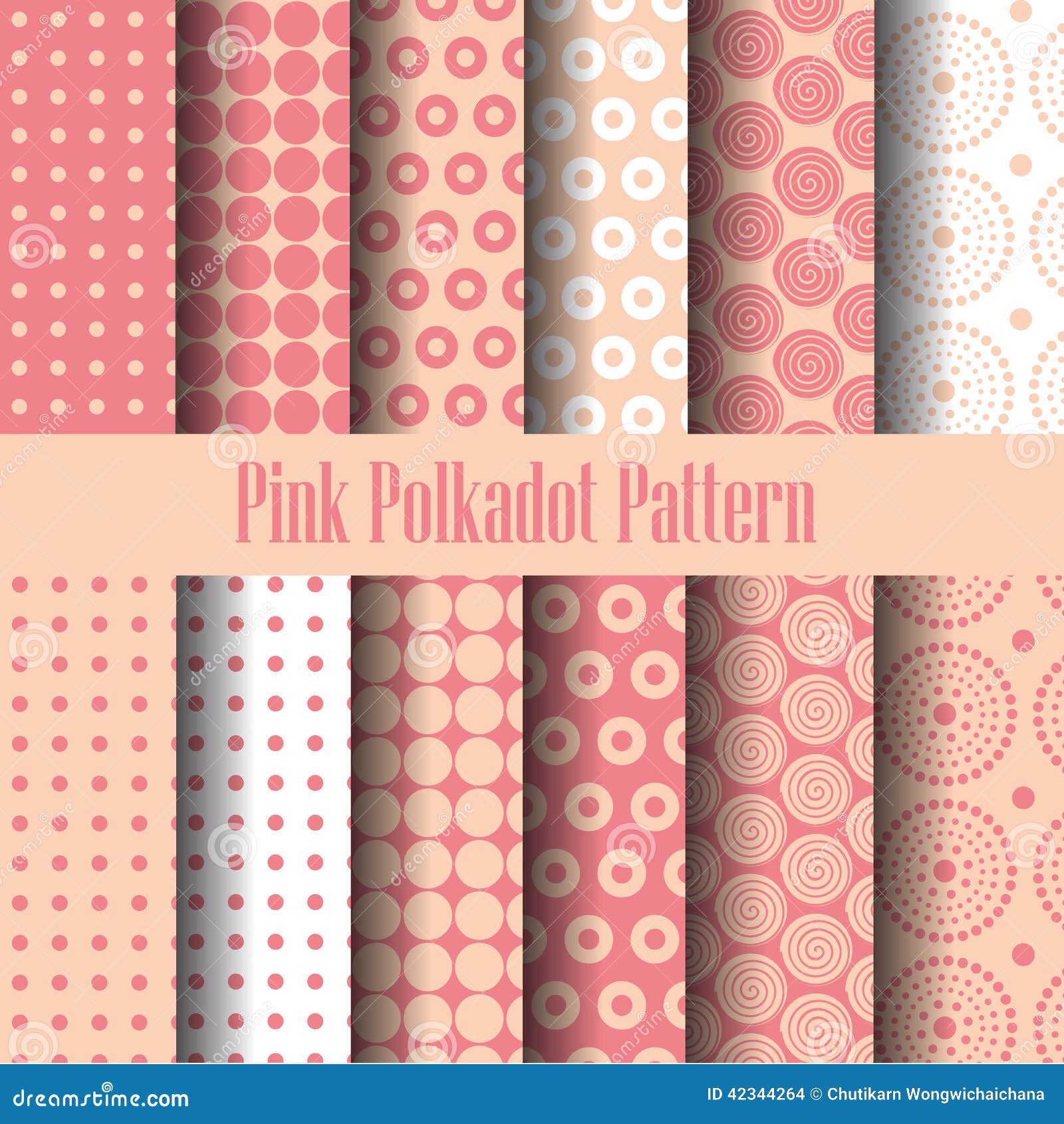 Pink and White Polka Dot Seamless Pattern Stock Vector - Illustration ...