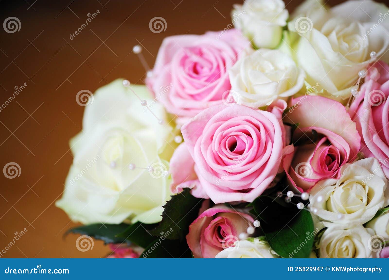 Pink and white roses stock image. Image of bunch, marriage - 25829947