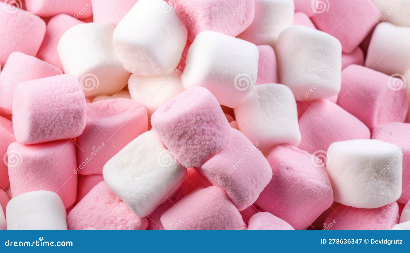 Pink and White Sweet Fluffy Marshmallows. Generative AI Stock ...