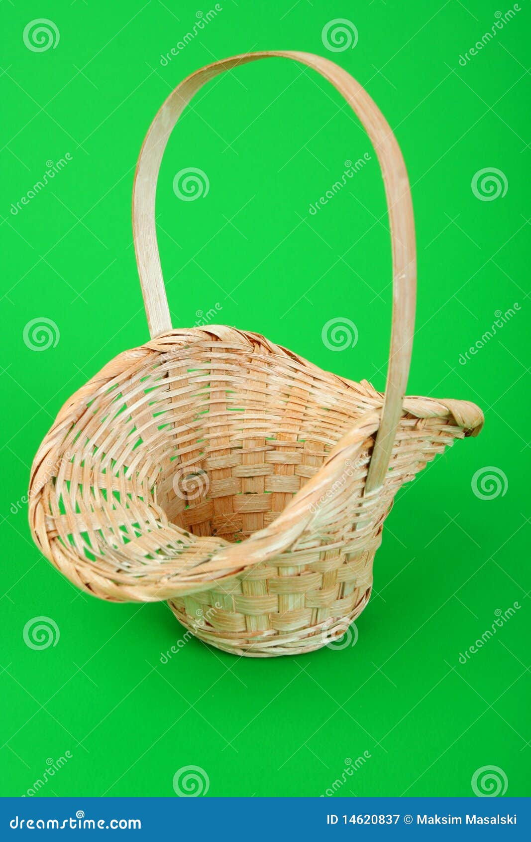 Pink wicker basket stock image. Image of craft, empty - 14620837