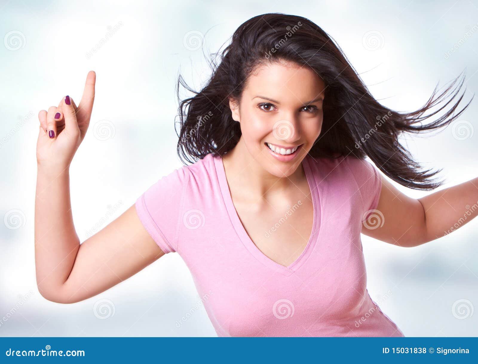 Pink wind 4 stock photo. Image of lively, hair, likable - 15031838