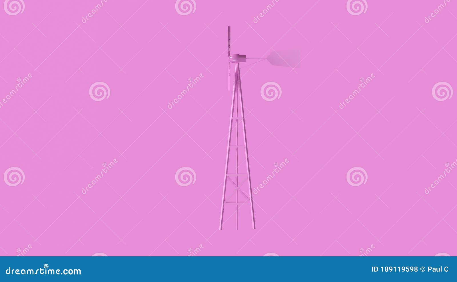 Pink Wind Turbine Simple stock illustration. Illustration of generation ...