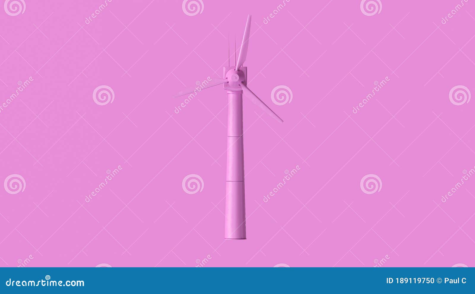 Pink Wind Turbine Simple stock illustration. Illustration of generator ...