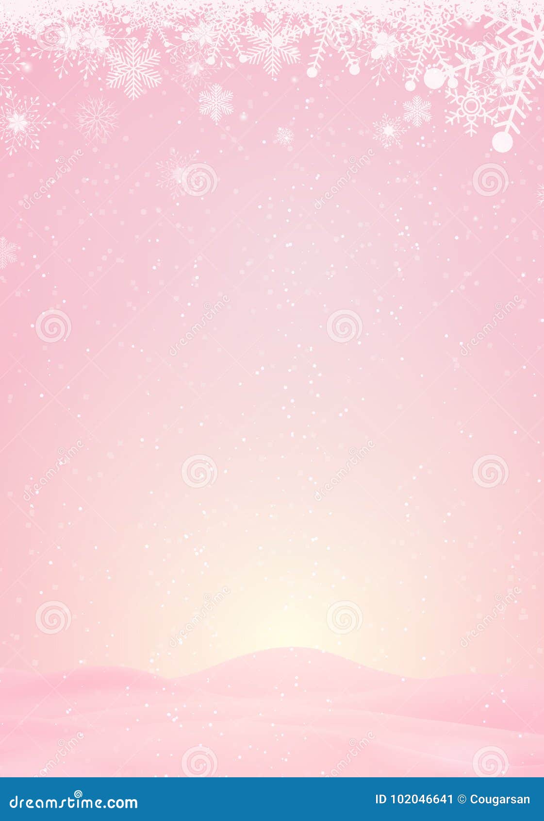 Pink Winter Wonderland Background