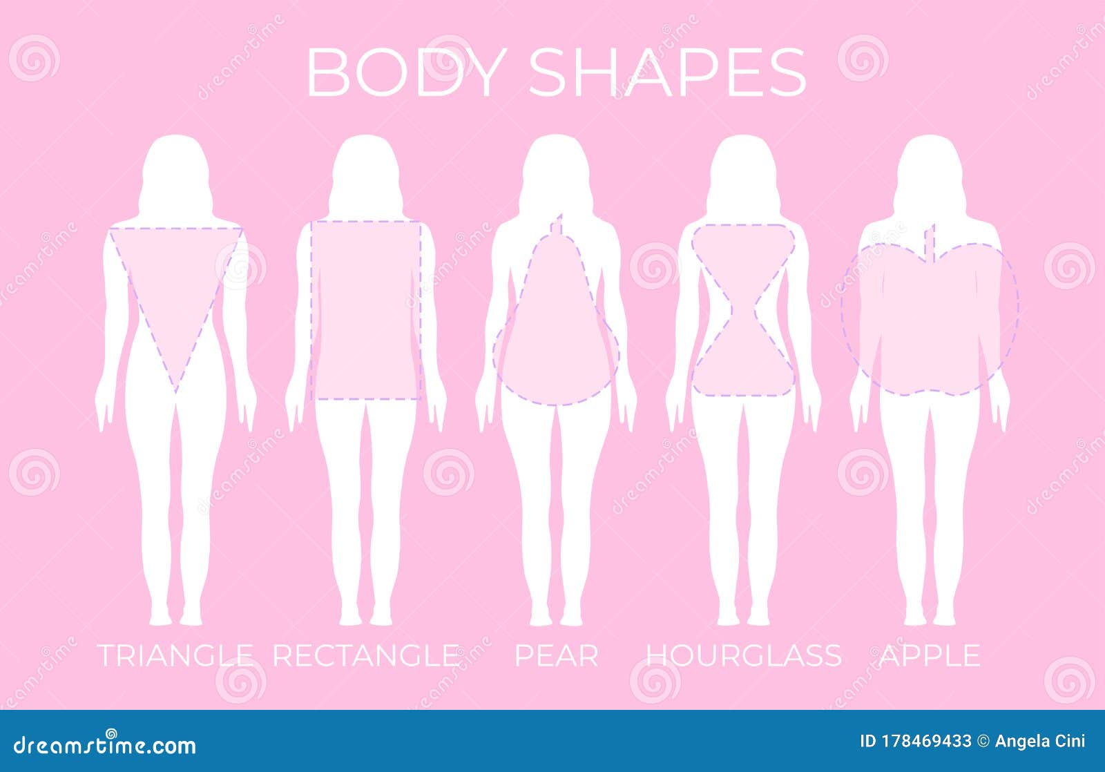 Pink Woman Body Shape Background Illustration Stock Vector ...