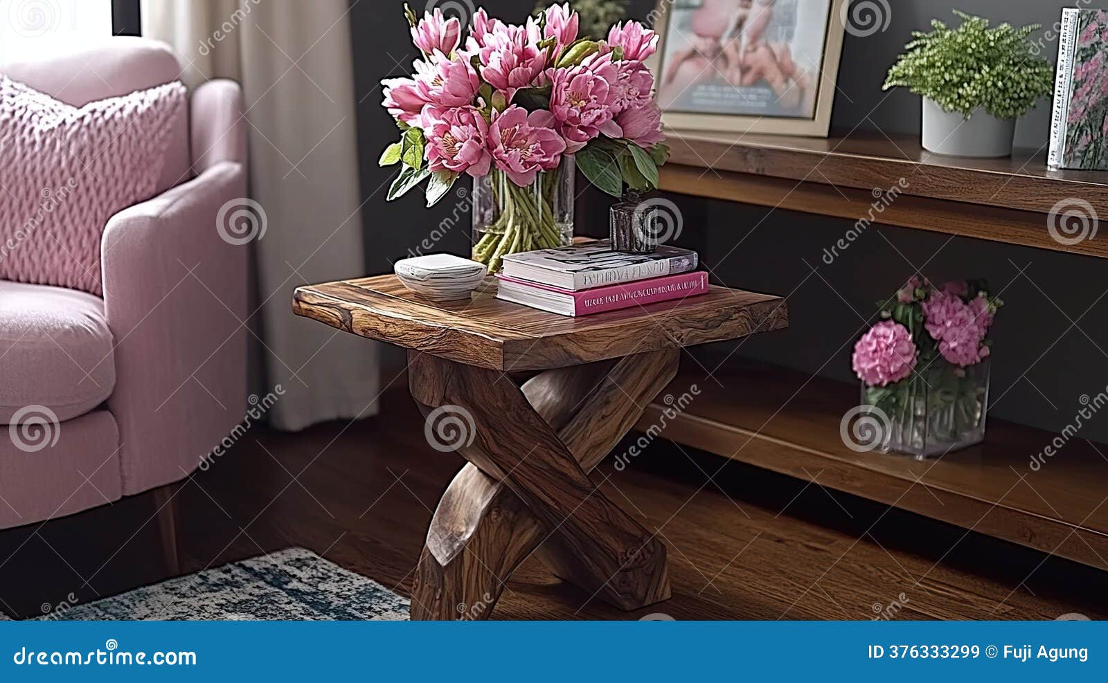 Wooden Accent Ellipse Coffee Table Between Two Sofas Against Fireplace ...