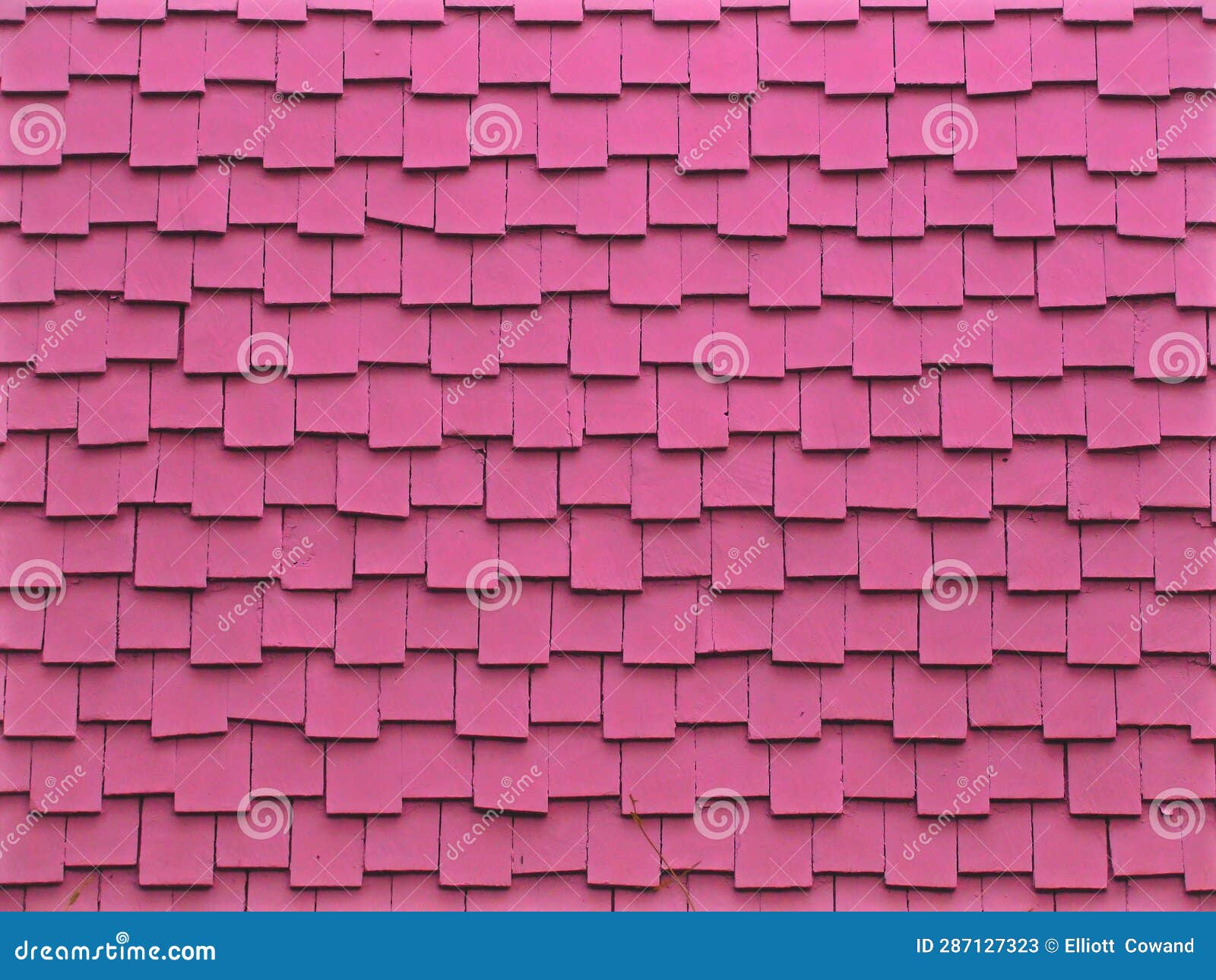 Pink Wooden Shingles with a Scalloped Pattern Stock Image - Image of building, decor: 287127323