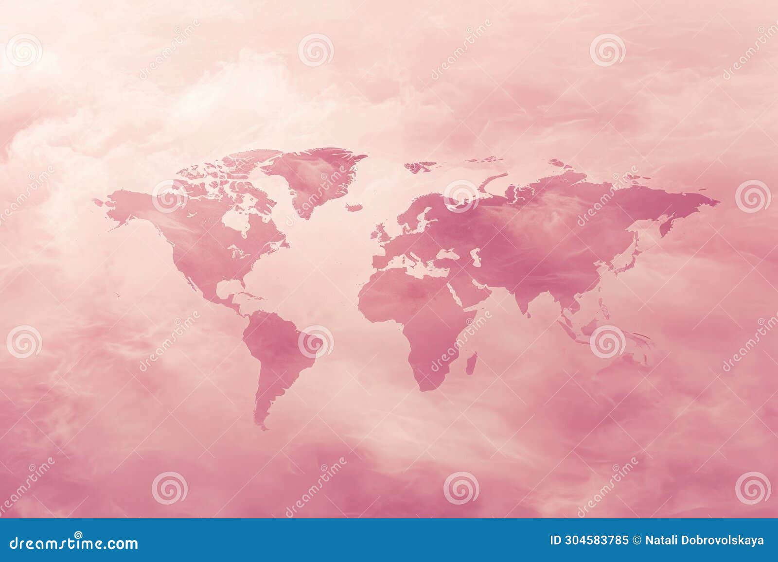 A Pink World Map with an Airplane on it, in the Style of Pop Inspo ...