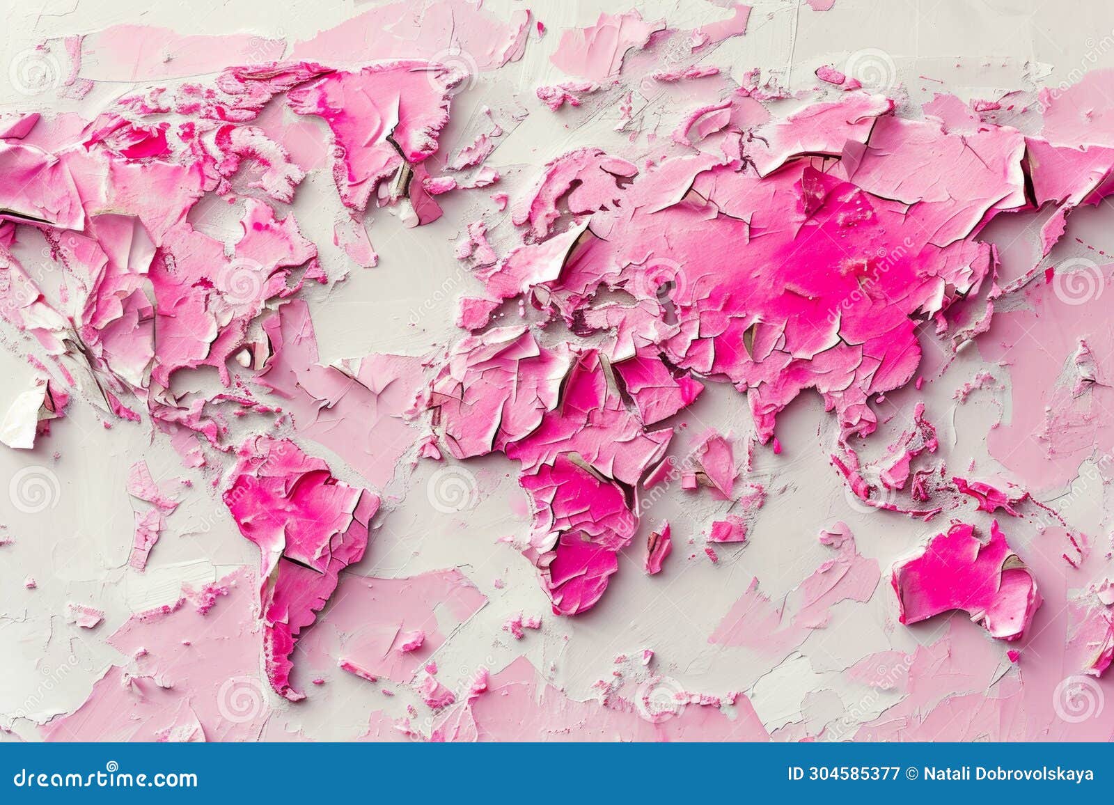 A Pink World Map with an Airplane on it, in the Style of Pop Inspo ...