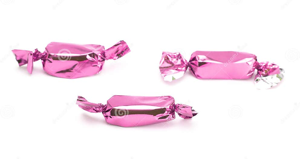 Pink Wrapped Candy stock image. Image of paper, cancer - 126826151