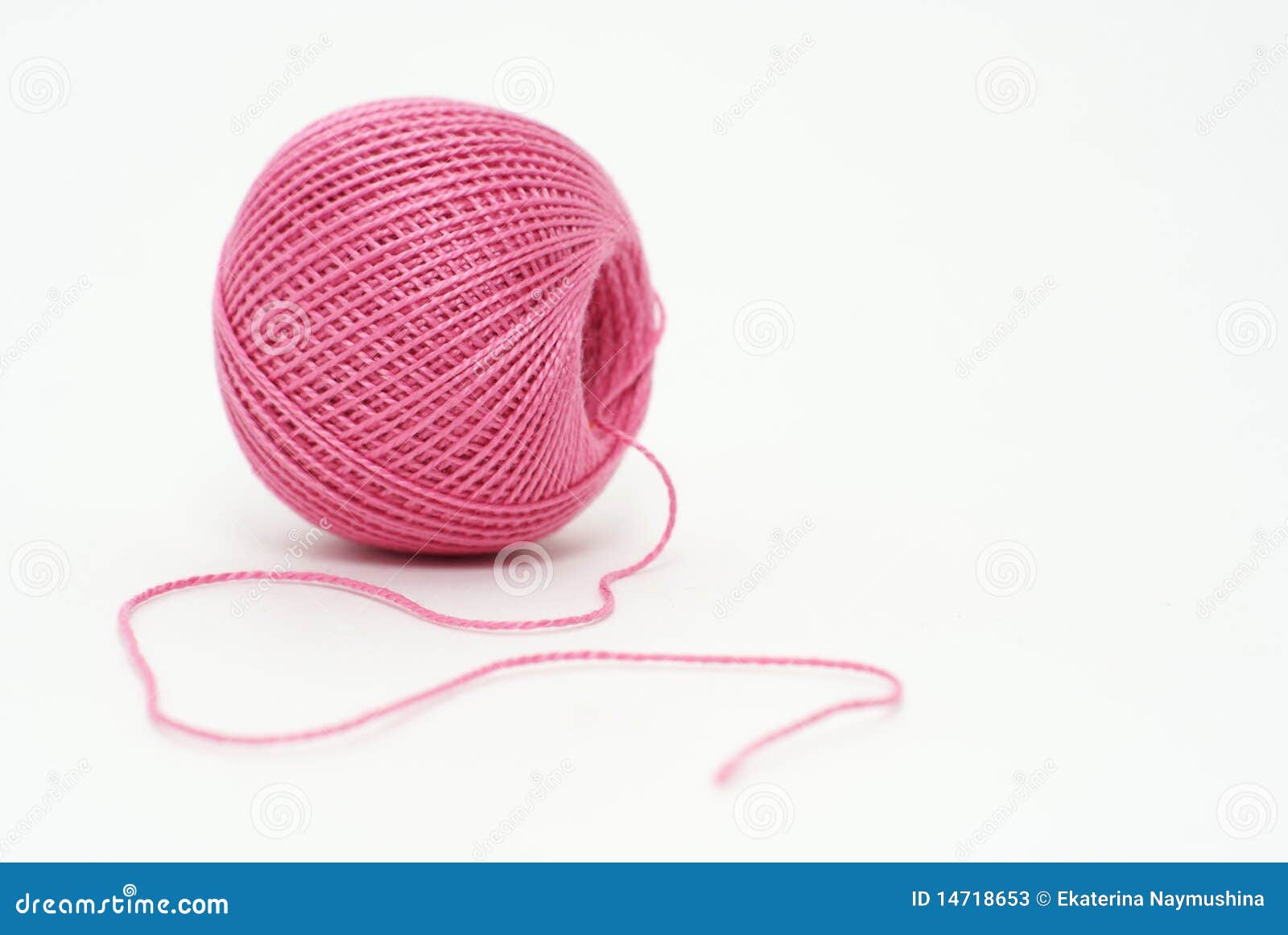 Pink yarn stock image. Image of single, close, sewing - 14718653
