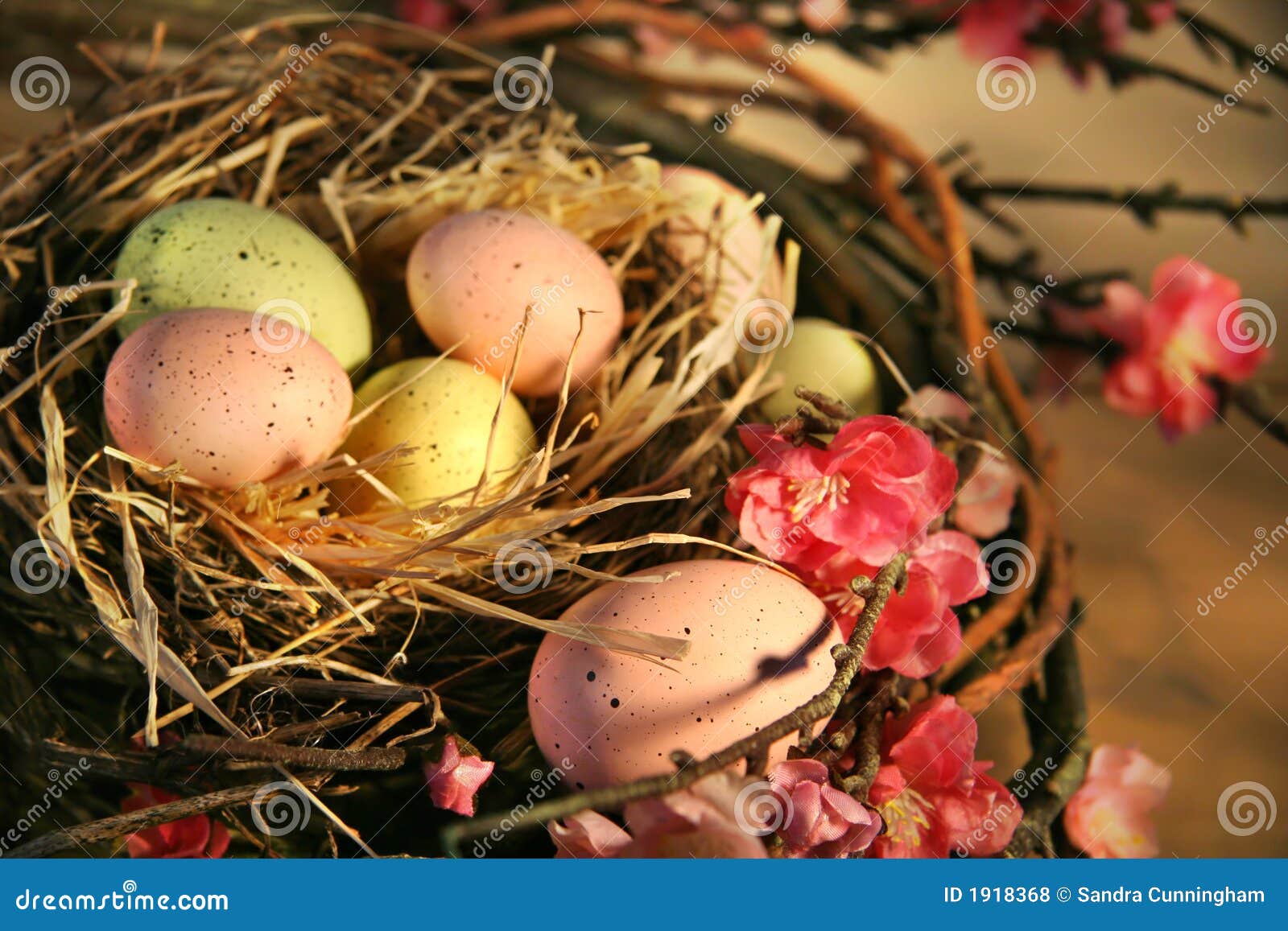 Pink and Yellow Easter Eggs Stock Photo - Image of speckles, shell: 1918368