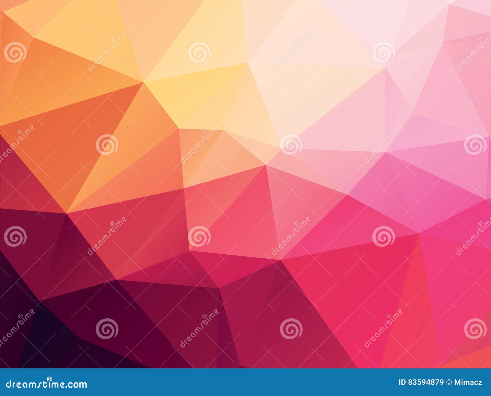Pink Yellow Geometric Background Stock Illustration - Illustration of ...