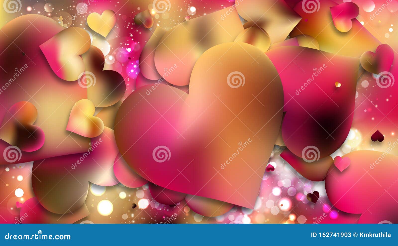 Pink and Yellow Love Background Vector Art Stock Vector - Illustration ...