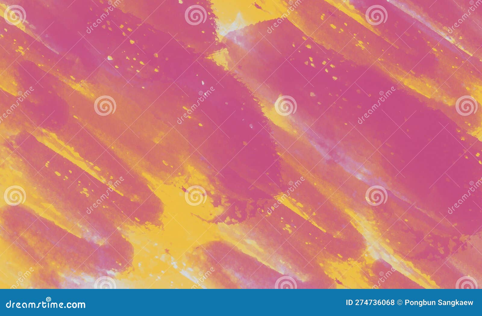 Pink and Yellow Watercolor Paint Background Stock Illustration ...