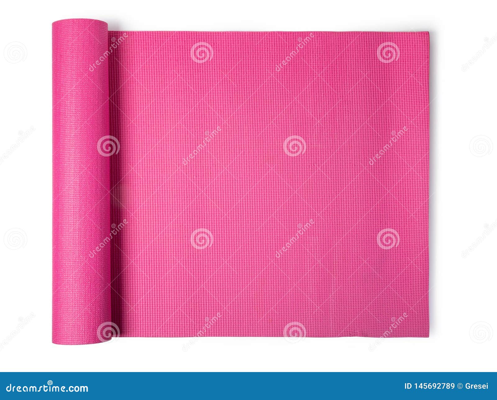 Pink yoga mat stock image. Image of mattress, rubber - 145692789